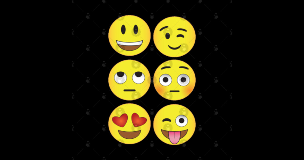 sticker collection emojis - Emojis - T-Shirt | TeePublic