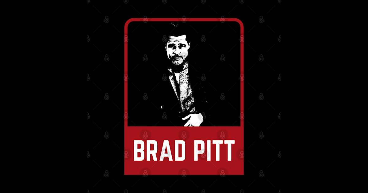 Brad pitt ~~~ 90s retro style - Brad Pitt - Sticker | TeePublic