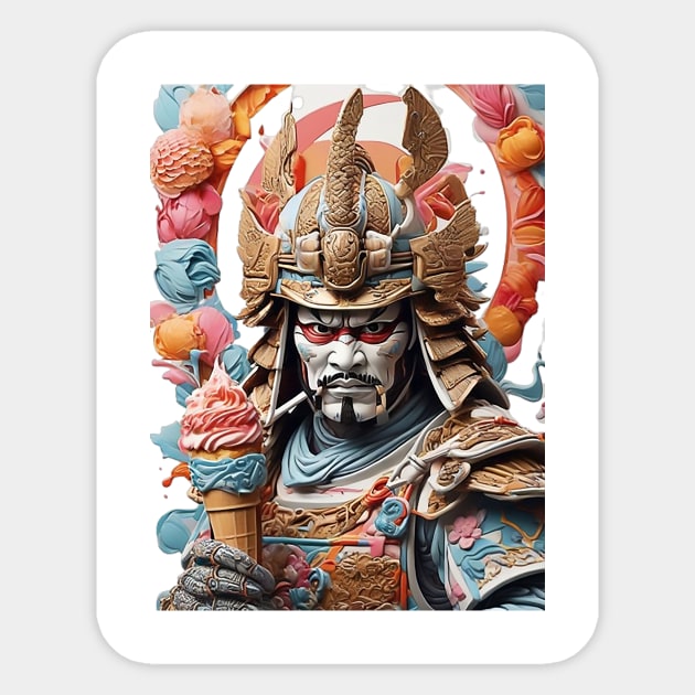 Ice Cream Samurai - Ice Cream - Sticker | TeePublic