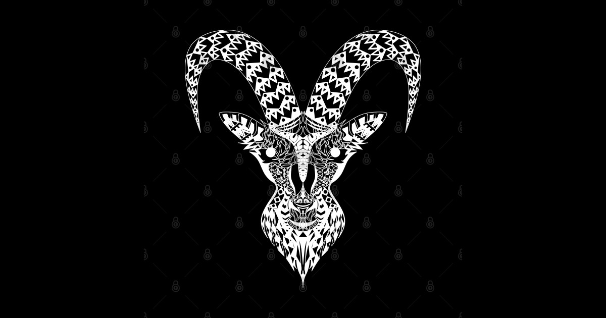 the goat in mexican pattern ecopop art - Goat - Posters and Art Prints ...