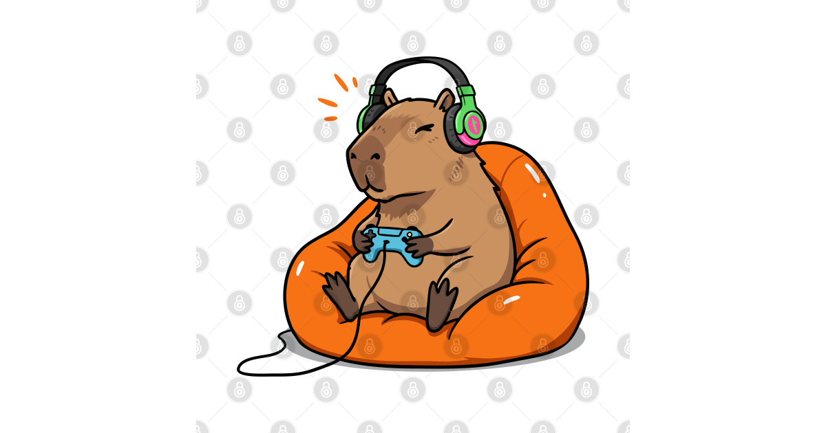 Capy Gamer - Gamer Capybara Chill Mode - Gamer Capybara - T-Shirt ...