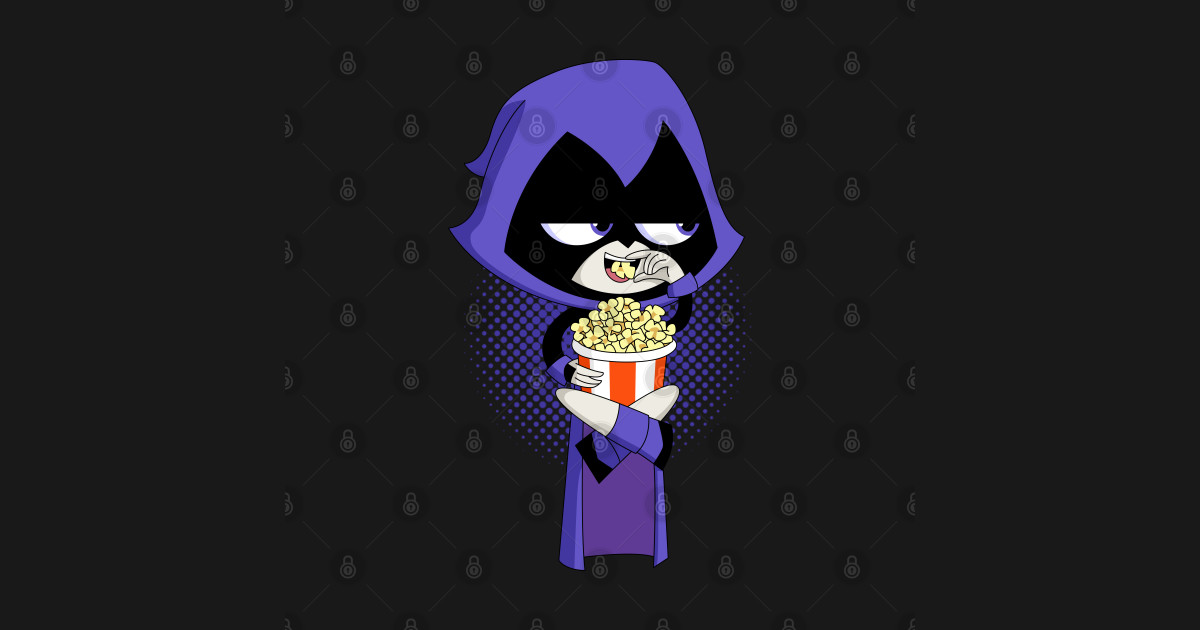 Raven Pop Corn - Teen Titans - Sticker | TeePublic