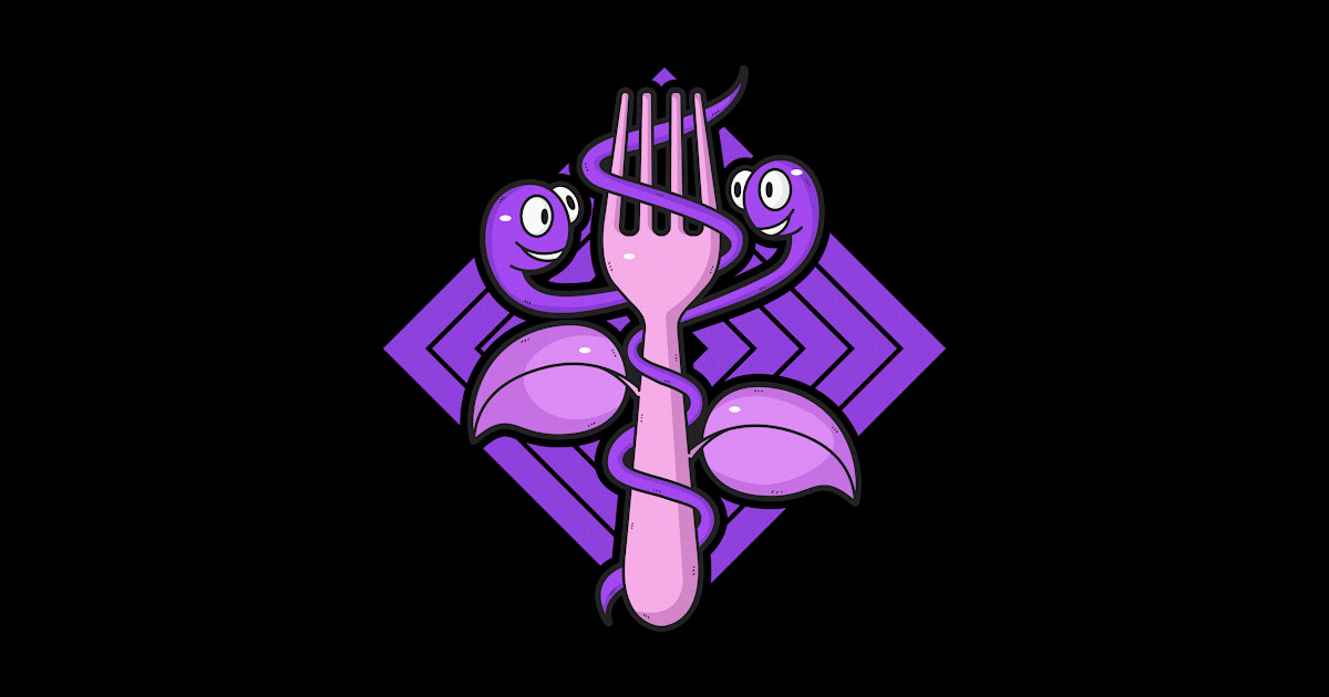 fork and snake - Fork And Snake - Sticker | TeePublic