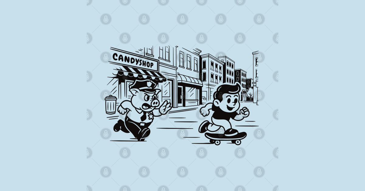 RUN, PIGGY, RUN! - Retro - T-Shirt | TeePublic