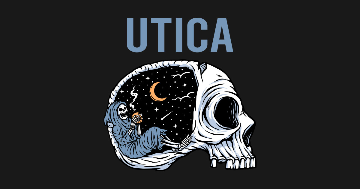 Chilling Skeleton - Utica - Utica - T-Shirt | TeePublic