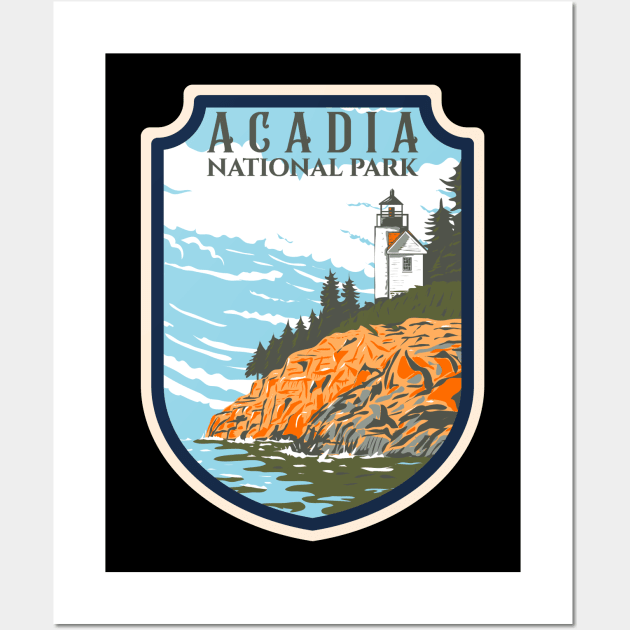 Acadia National Park Emblem - Acadia National Park - Posters and Art ...