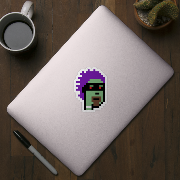 Nft Zombie CryptoPunk - Nft Art - Sticker | TeePublic
