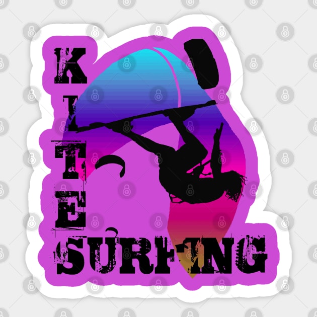 Kite Surfing WIth Freestyle Kitesurfer And Kite 3 - Kitesurfing Gift ...