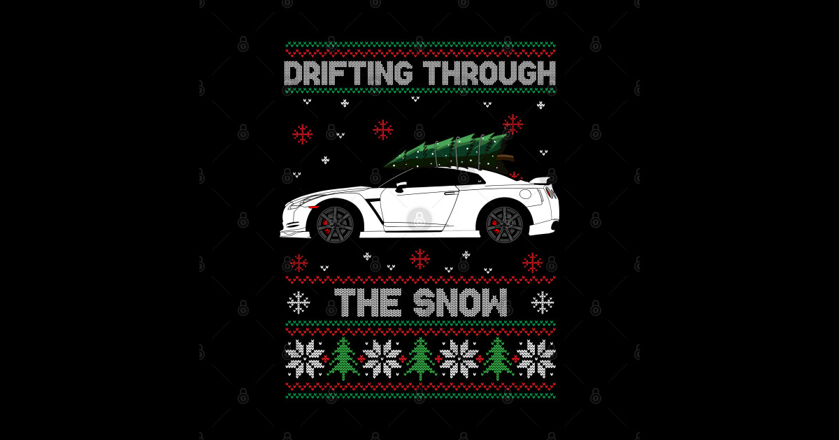 Christmas Ugly Sweater R35 GTR Skyline - Drifting through the snow ...