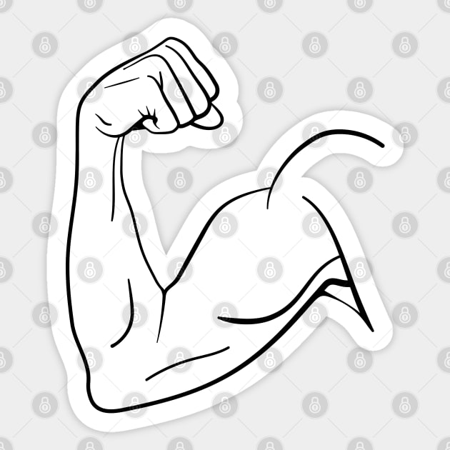 Arm Muscles and Bicep Flexing - Arm - Sticker | TeePublic
