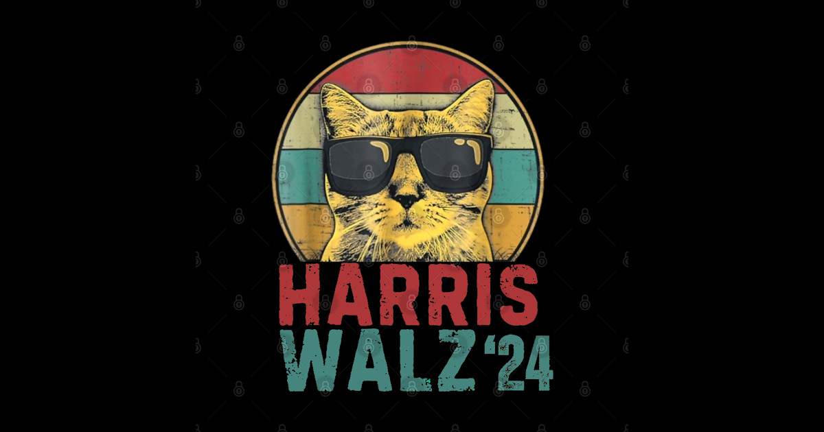 Harris Waltz 2024 Election Cat Lady Kamala Harris Tim-Waltz - Harris ...