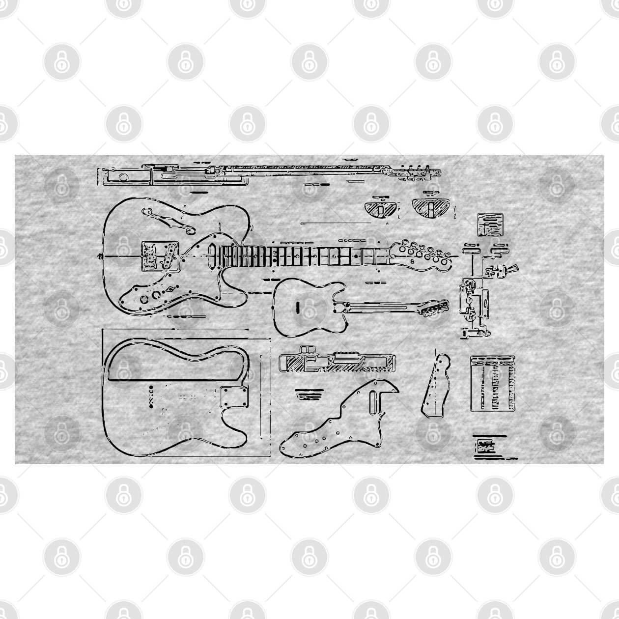 Telecaster thin line 69 - Telecaster - T-Shirt | TeePublic