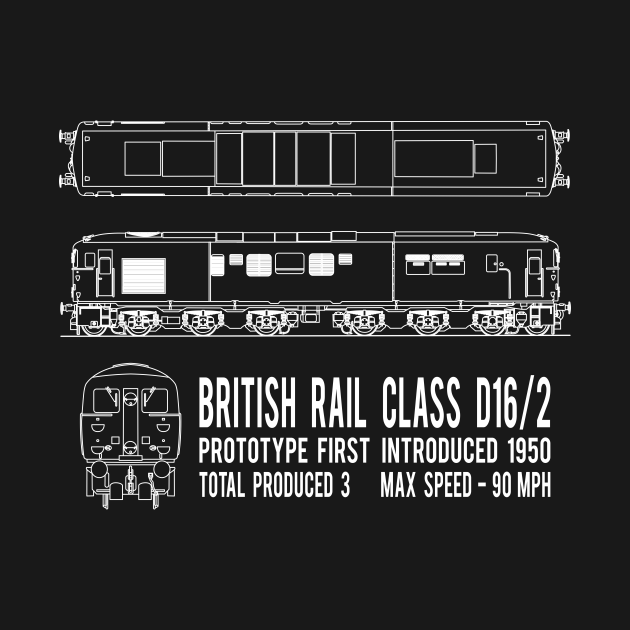 British Rail Class D16/2 Prototype Diesel Locomotive Train Blueprint ...