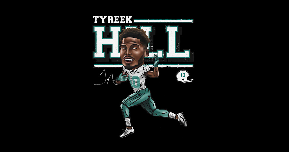 Tyreek Hill Miami Cartoon - Tyreek Hill - Sticker | TeePublic