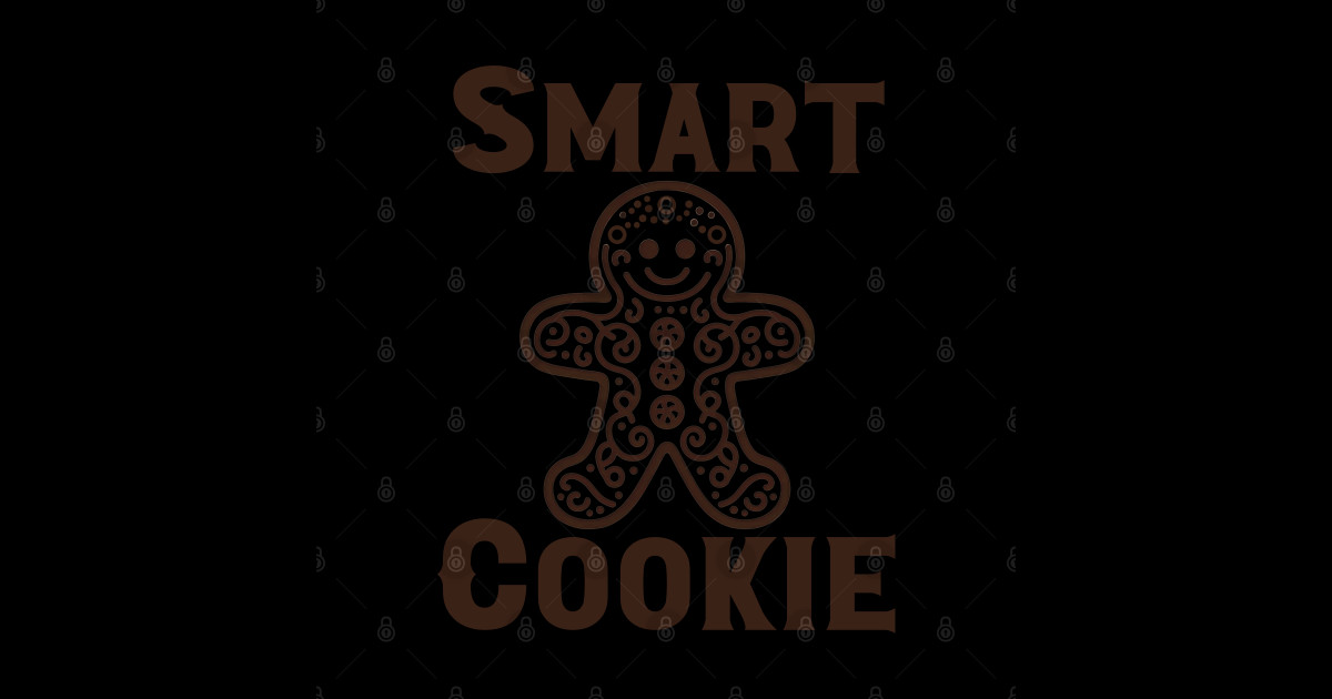 Cute bold Smart Cookie Gingerbread Design - Smart Cookie - Sticker ...