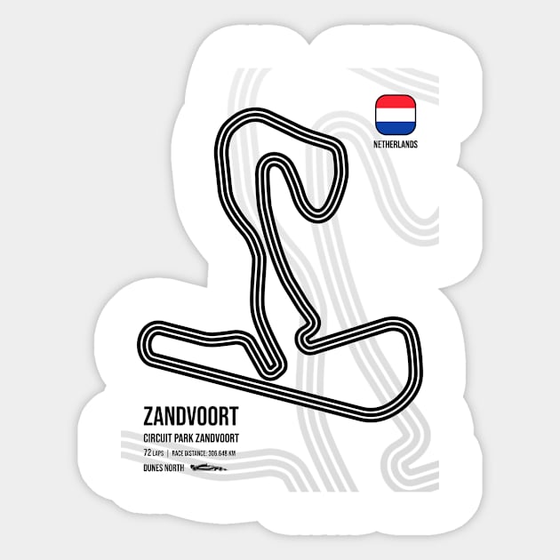 Netherlands Race Track - Motorsport - Sticker | TeePublic
