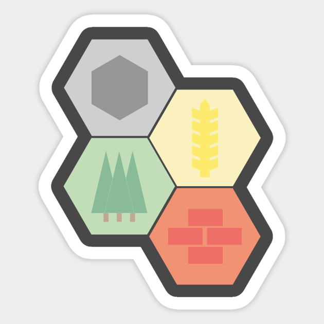 Catan Logos - Board Games - Sticker | TeePublic