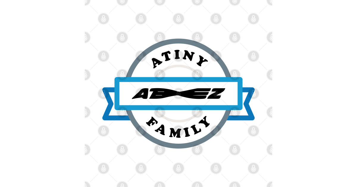 ATEEZ Atiny family logo ribbon - Atiny - T-Shirt | TeePublic
