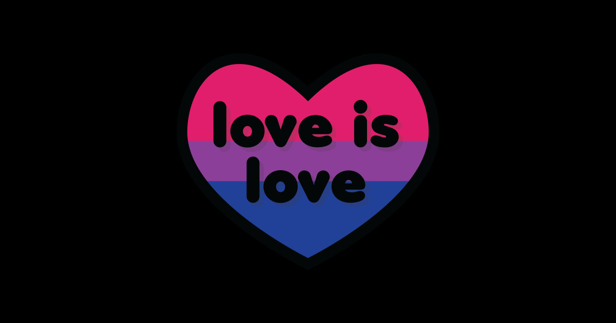 Love is love [Bisexual] - Love Is Love - Sticker | TeePublic