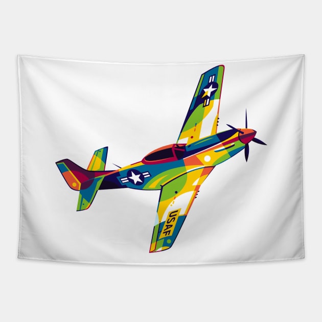 P-51 Mustang Top Gun - P51 Mustang - Tapestry | TeePublic