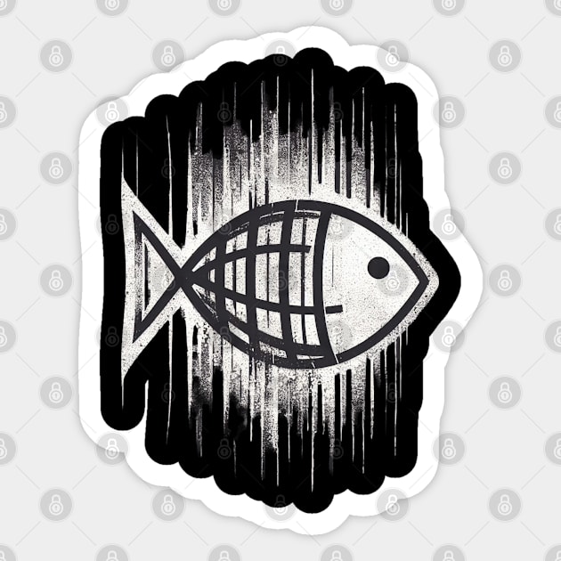 Cool Fish Design - Fish - Sticker | TeePublic