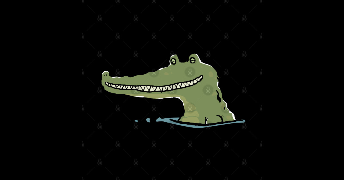 smiling croc - Crocodile - Sticker | TeePublic