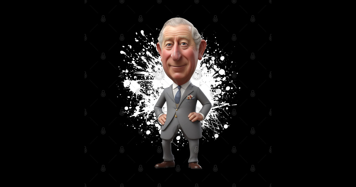 King Charles funny plastic figure - King Charles - Sticker | TeePublic