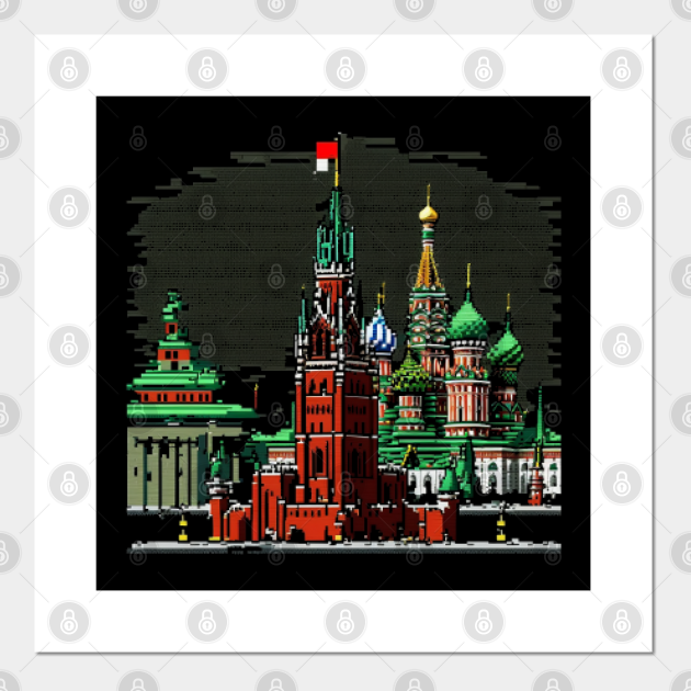 Moscow Kremlin Pixel Art - Moscow Kremlin - Posters and Art Prints ...