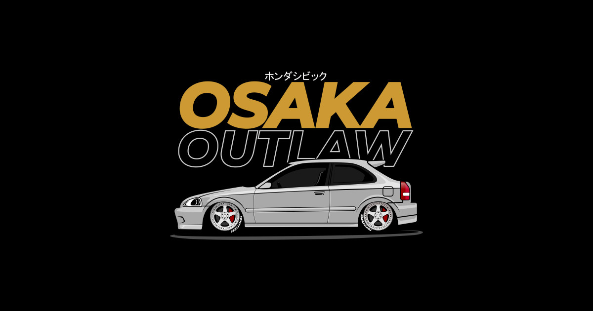 honda civic osaka outlaw - Honda Civic - Sticker | TeePublic