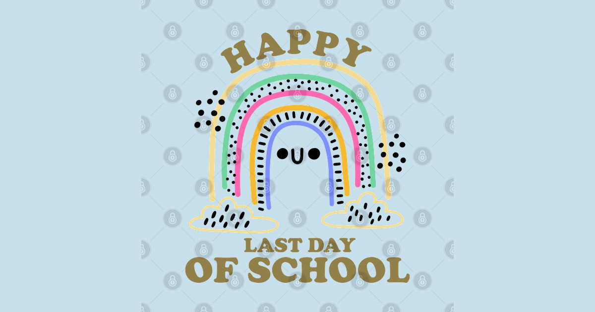 Last-Day-Of-School Rainbow Leopard Teacher Student - Last Day Of School ...