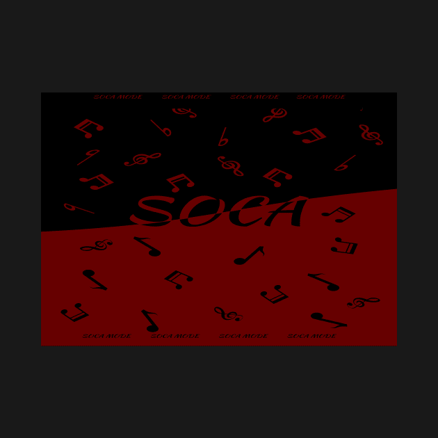 Soca Music with Musical Notes on Black and Red Pattern - Soca Mode ...