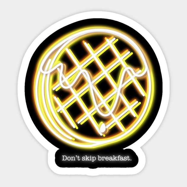 Neon - Waffle - Neon Waffles - Sticker | TeePublic