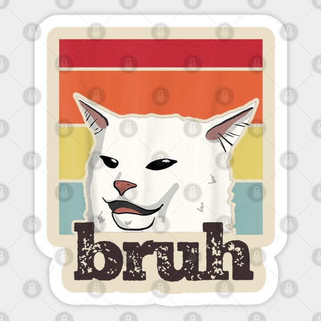 saying Bruh with Cat Greetings, Cat Meme, Funny Cat - Memes - Sticker ...