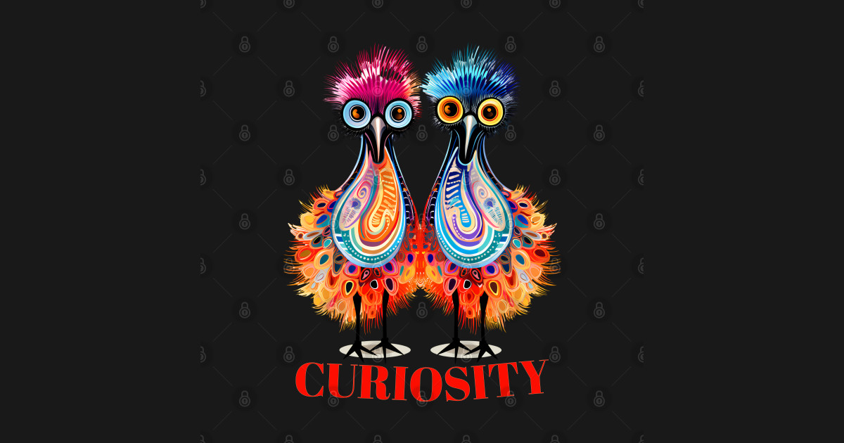 Cute curious colorful emus - Cute Curious Birds - T-Shirt | TeePublic