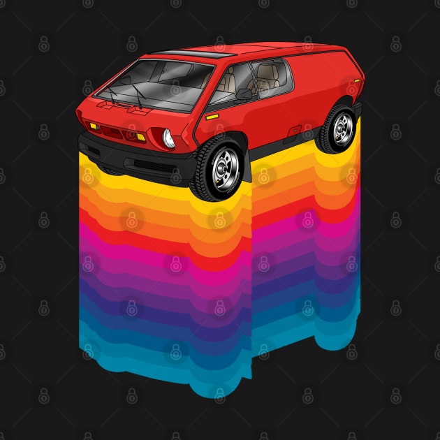 Brubaker Box Minivan - Rainbow Car - T-Shirt | TeePublic