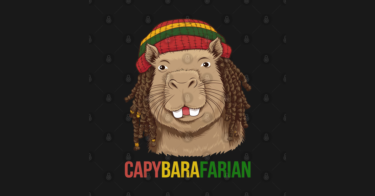 Capybarafarian Capybara Rastafarian - Capybara - T-Shirt | TeePublic