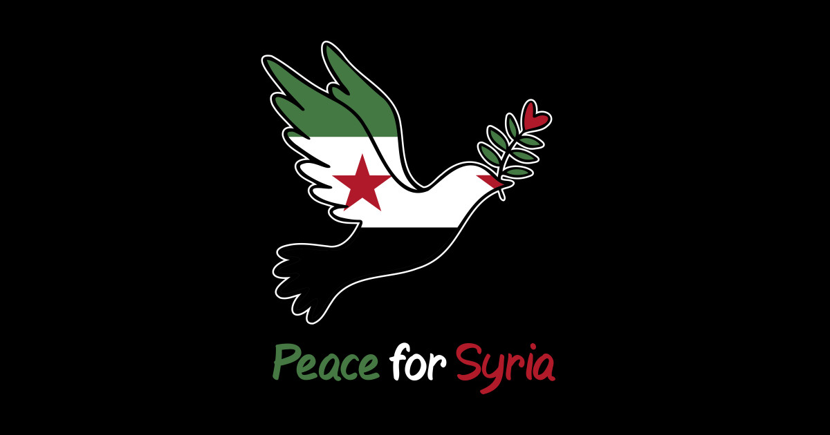 Peace for Syria: Dove of Peace and Freedom Flag W - Syria - Sticker ...