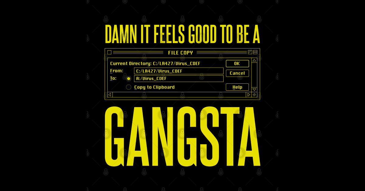 Initech Good to be a Gangsta Virus Def - Office Space - Sticker | TeePublic