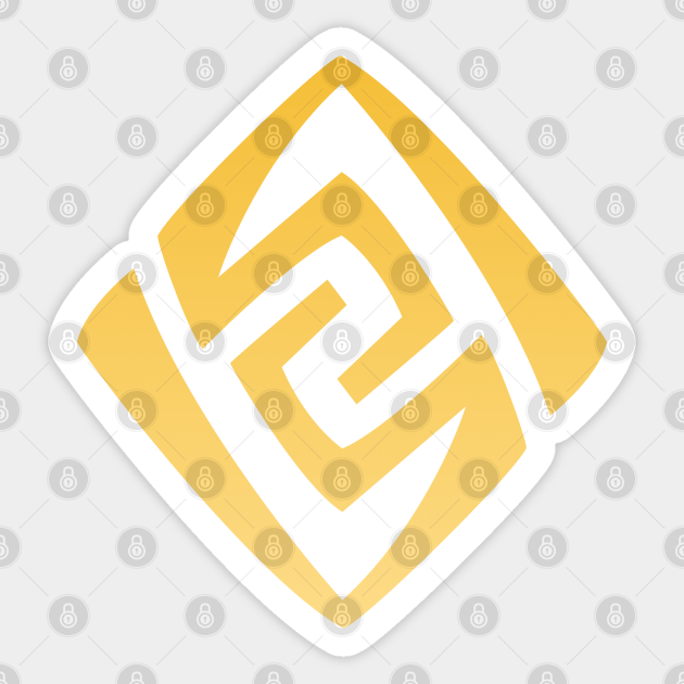 Geo Element Symbol | Genshin Impact - Genshin Impact Elements - Sticker ...