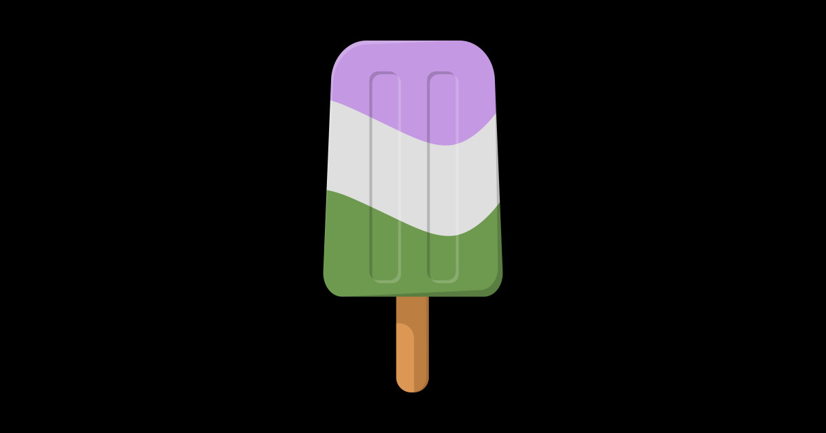 Cute Genderqueer Pride Flag Popsicle - Genderqueer Pride - Sticker ...