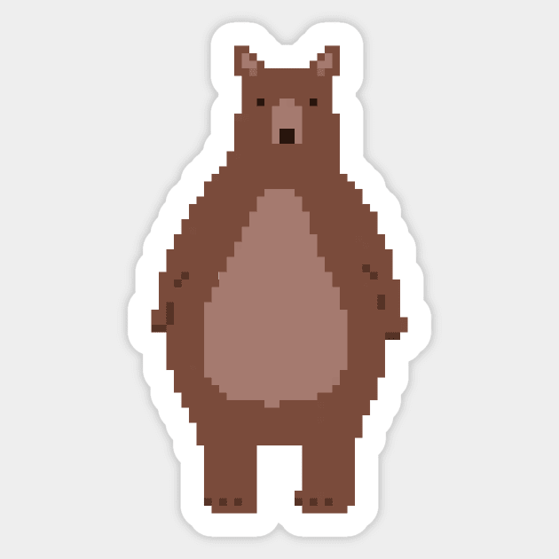 Fat Bear Pixel Art - Fat Bear Week - Sticker | TeePublic