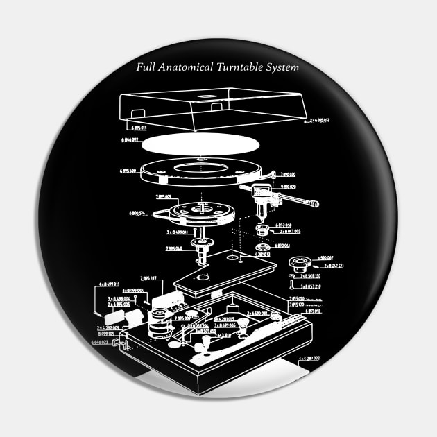 Turntable Diagram - Turntable - Pin | TeePublic
