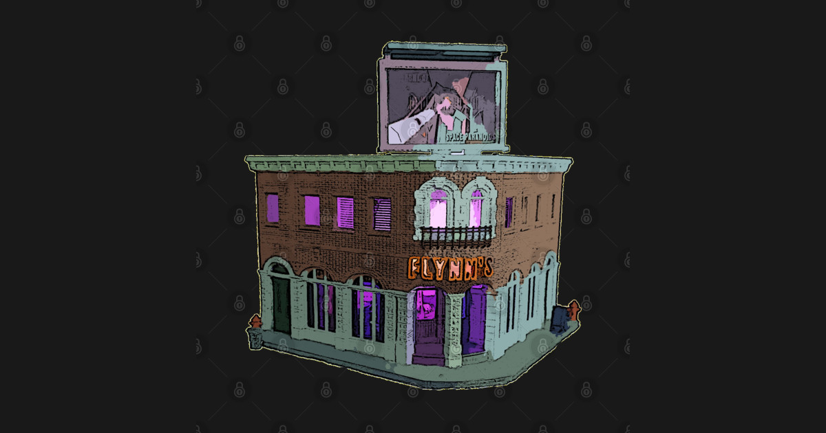 Flynn's Arcade Building - Tron - T-Shirt | TeePublic