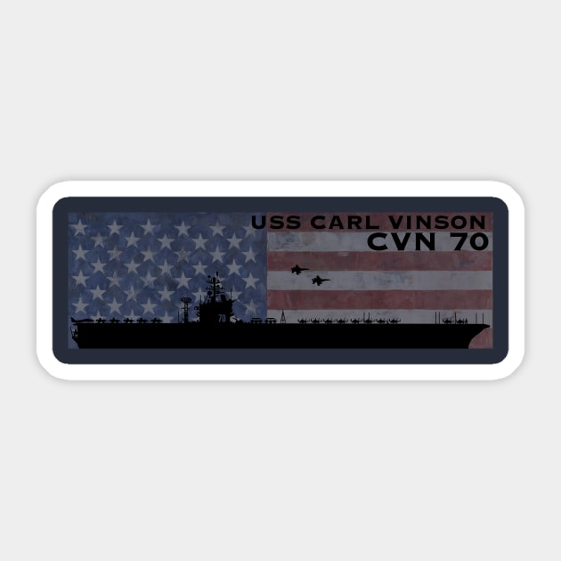 CVN 70 - Uss - Sticker | TeePublic