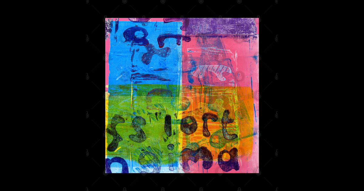 Letters Series 01 Hand Pulled Monprint - Letter - Sticker | TeePublic