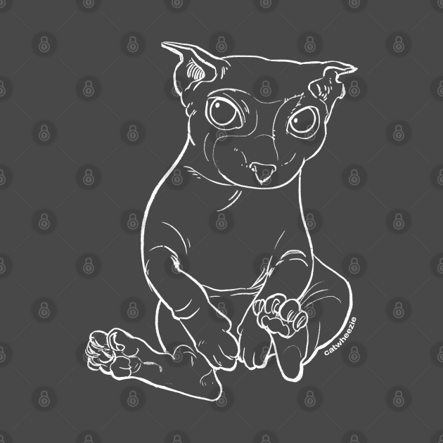 Bingus Cat White Line - Bingus - T-Shirt | TeePublic