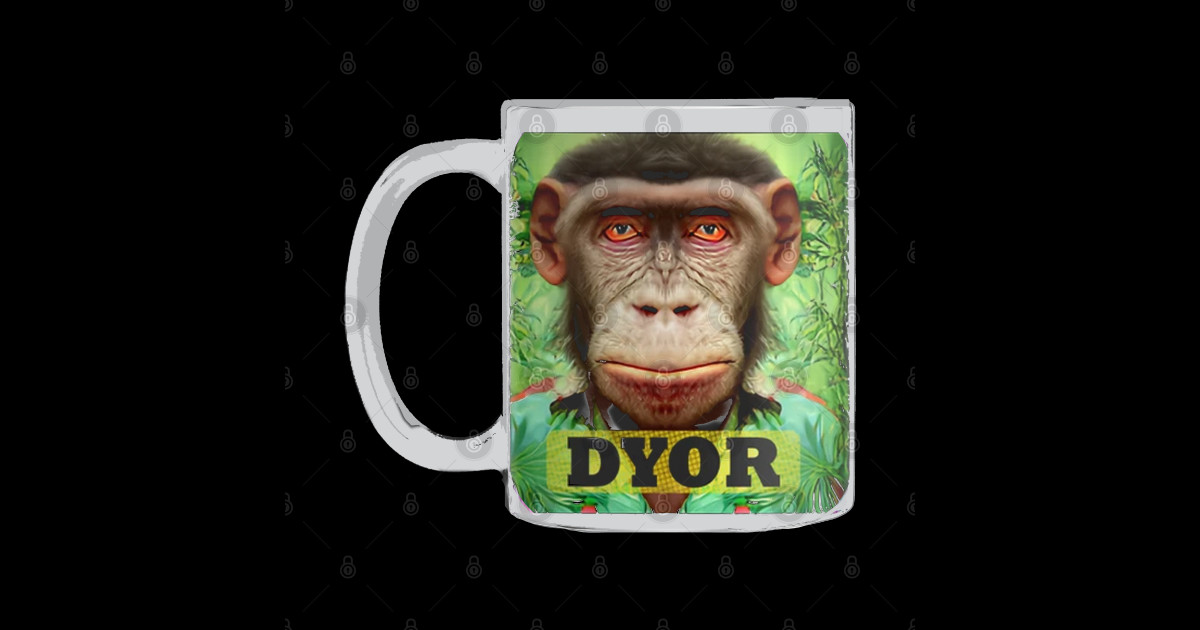 Funny Bored Animals DYOR Meme - Funny Monkey Bored Animals - Sticker ...