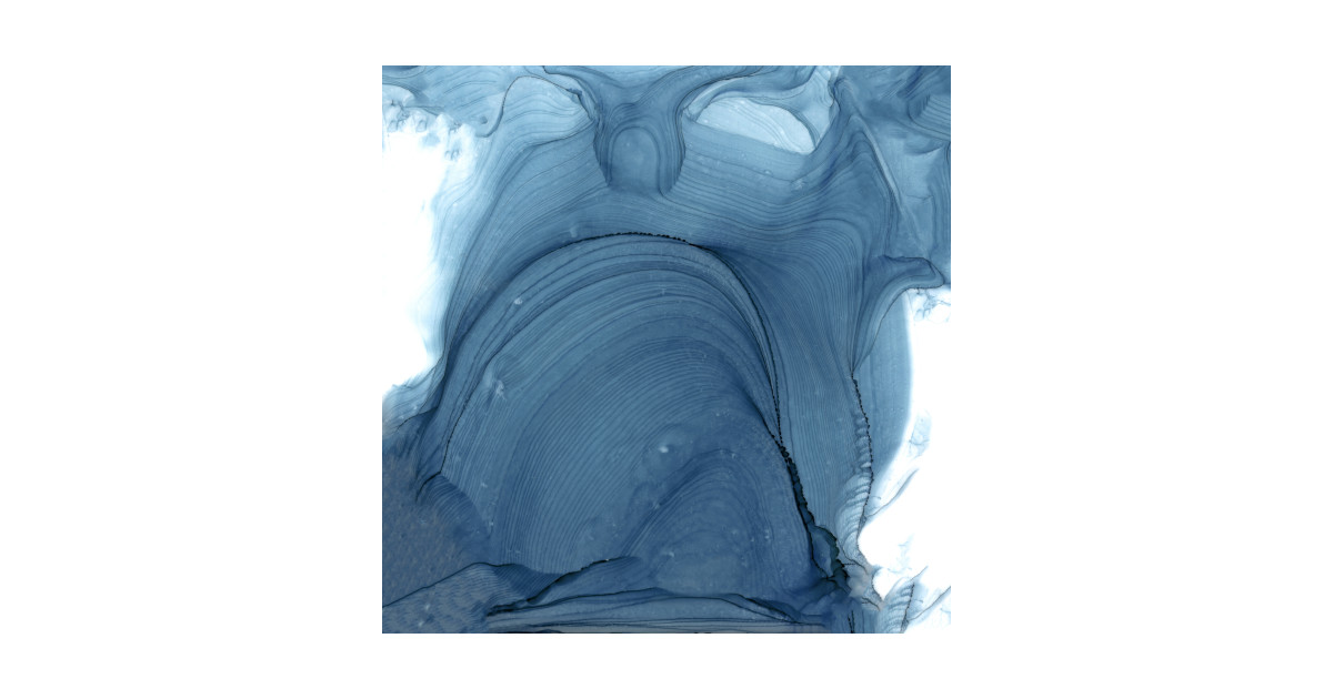 Dusky Blue Ripples - Blue - T-Shirt | TeePublic