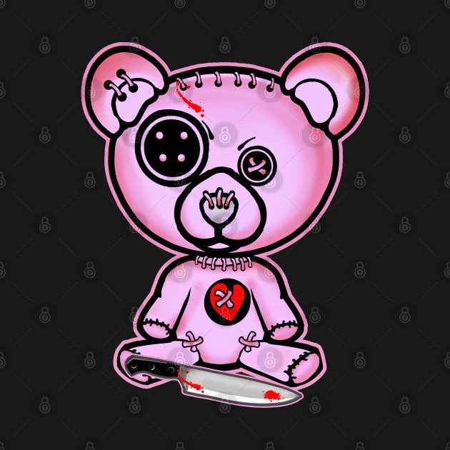 Very Bad Teddy - Scary Teddy Bear - T-Shirt | TeePublic