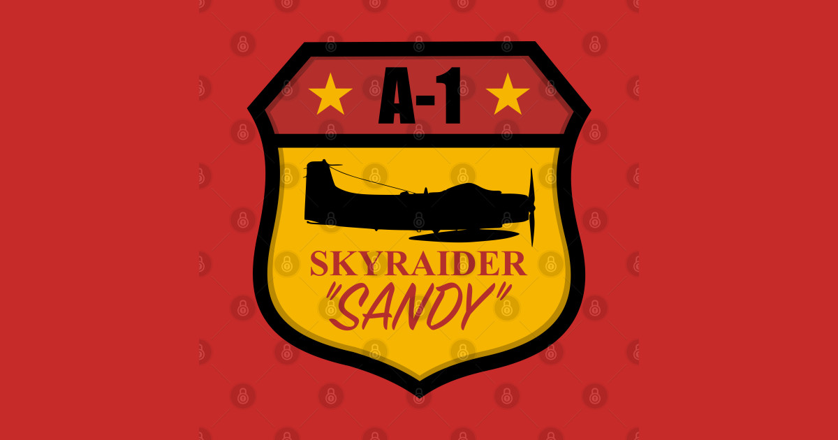 A-1 Skyraider (Front & Back Logo) - A1 Sandy Skyraider - T-Shirt ...